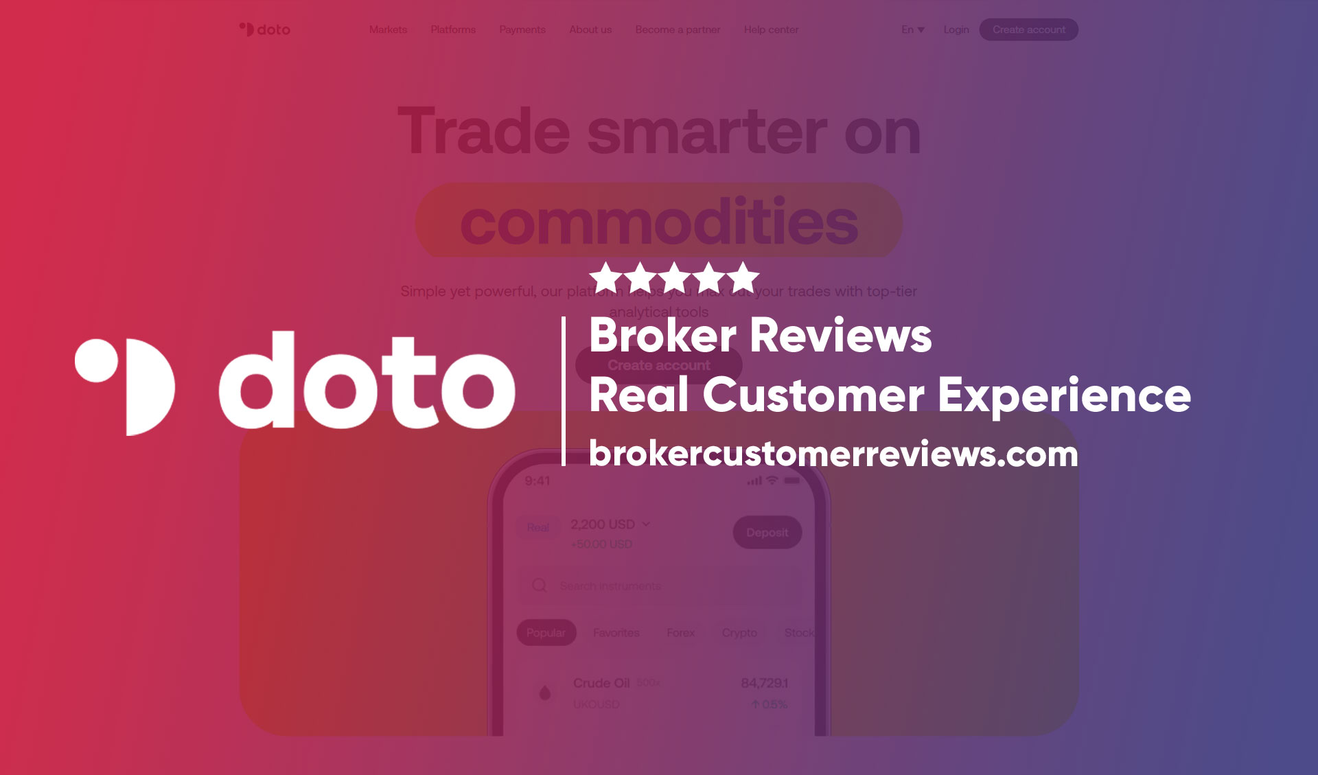 Doto Broker Review ⭐️ Ratings and Feedback | Broker Customer Reviews