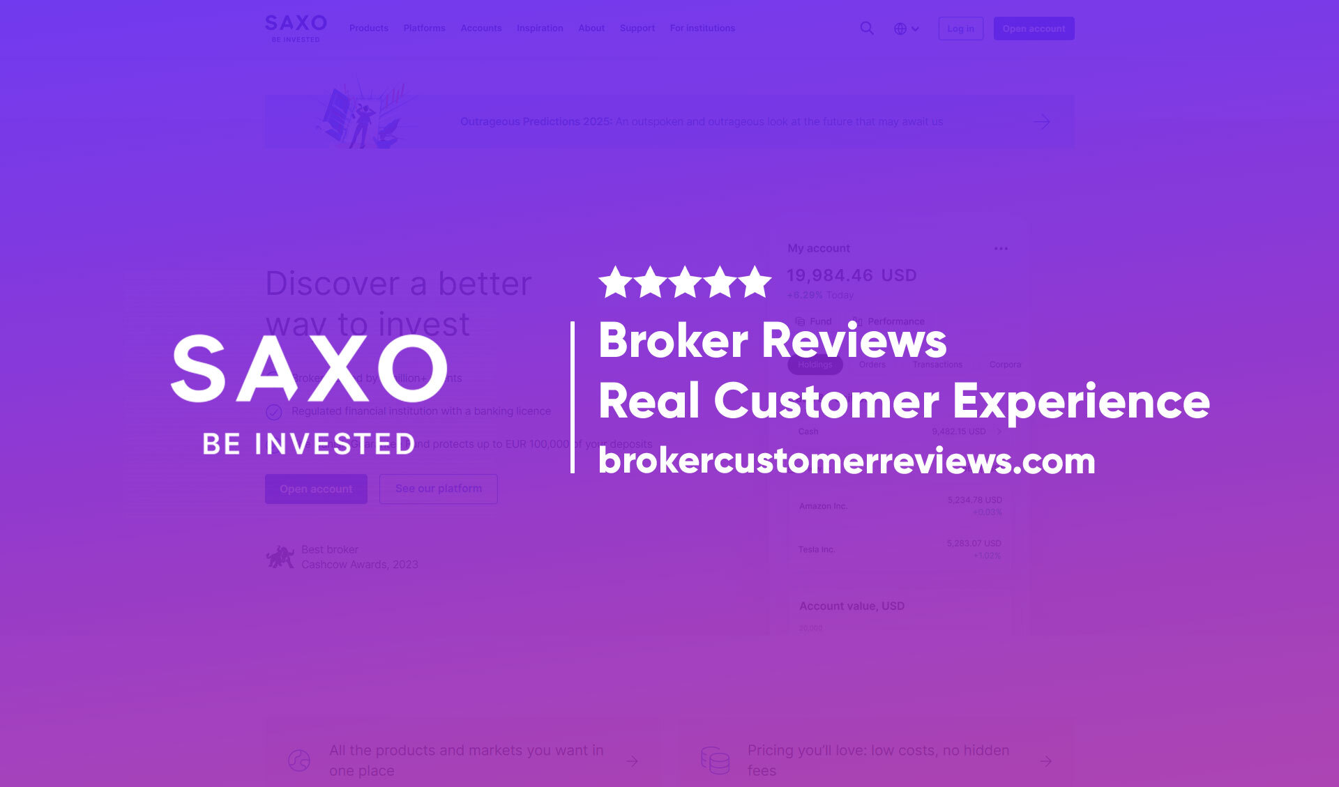 Saxo Bank Broker Review ⭐️ Ratings and Feedback | Broker Customer Reviews